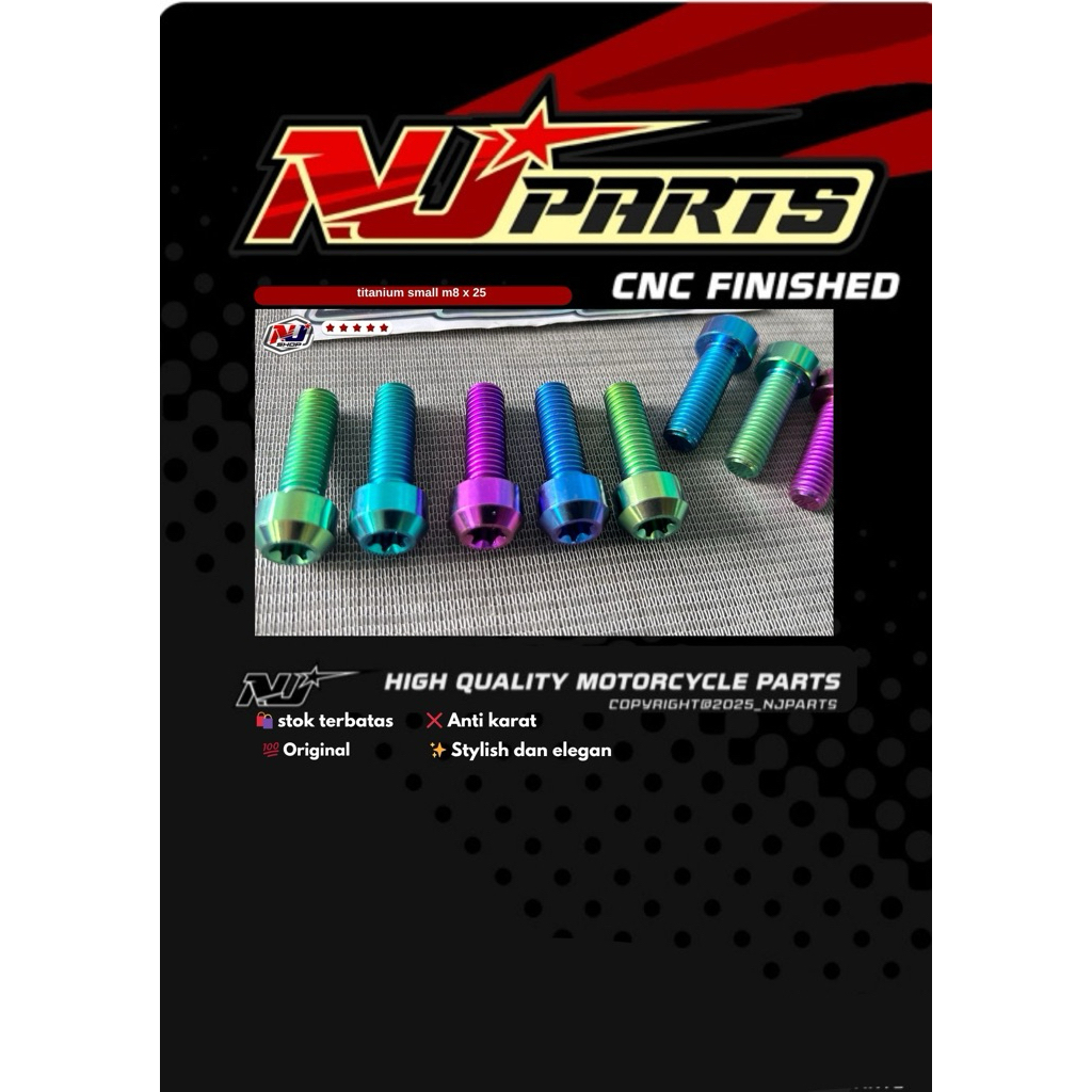 Titanium pillar bolts m8 x 25 thread 12 length 2.5 cm pillar model ...
