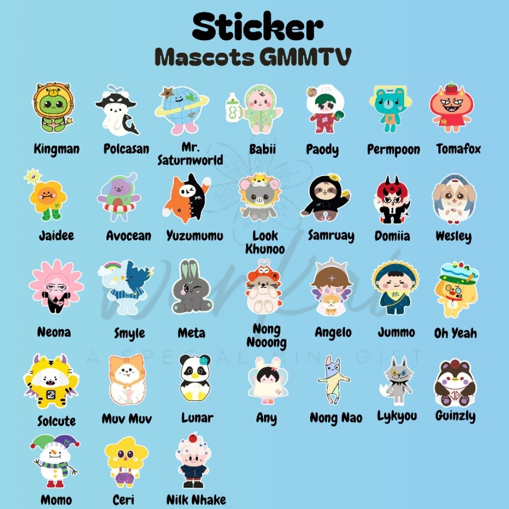 [FANMADE] STICKER MASCOT COUPLE GMMTV | Shopee Malaysia