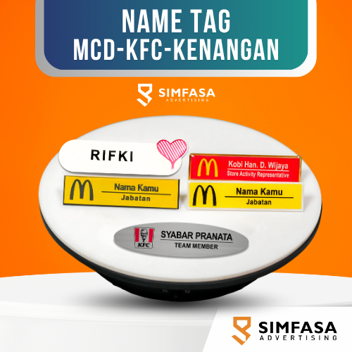 Name Tag Mcd | | KFC Name Tag | Memories Coffee Name Tag | Restaurant ...