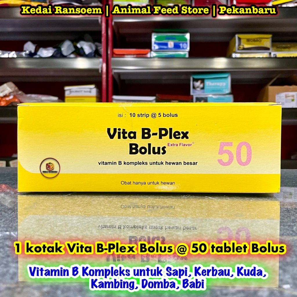 1 box Vita B-Plex bolus | Contains 50 Bolus tablets | Vitamin B Complex ...