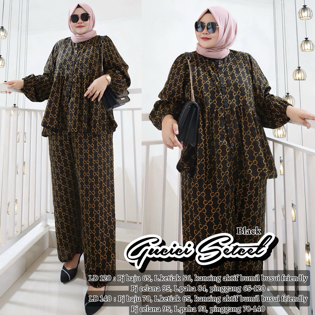 Jumbo Setcel Women's Suit, Trendy Big Size, Free Pouch, Top Pants, LD 140 120 Rayon XXL 4XL ...