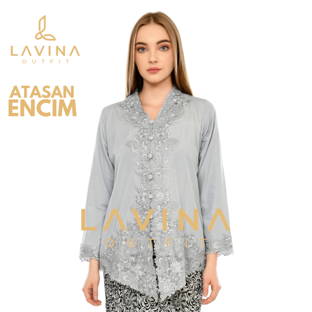 Lavina - Modern Embroidered Encim Kebaya, Traditional Betawi Batik ...
