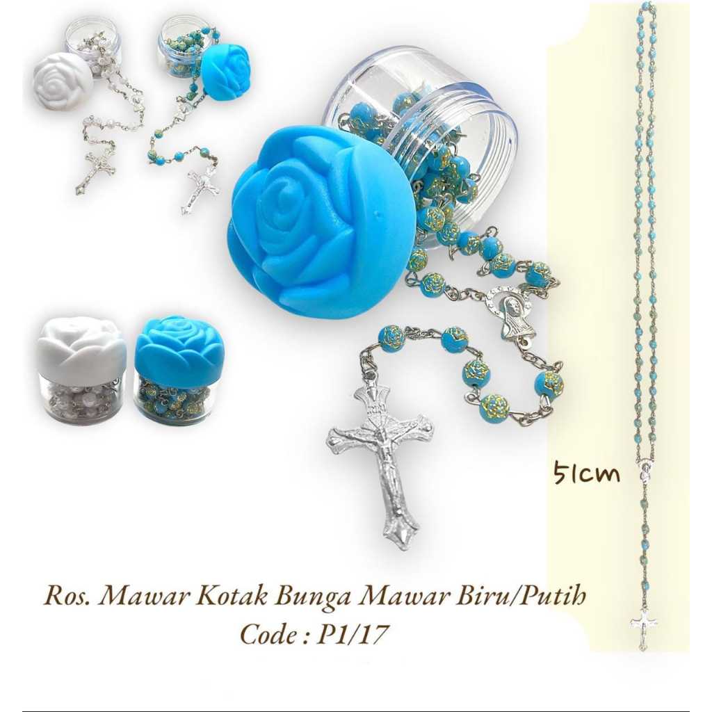MAWAR Flower Box Rose Rosary - Catholic Souvenir | Shopee Malaysia