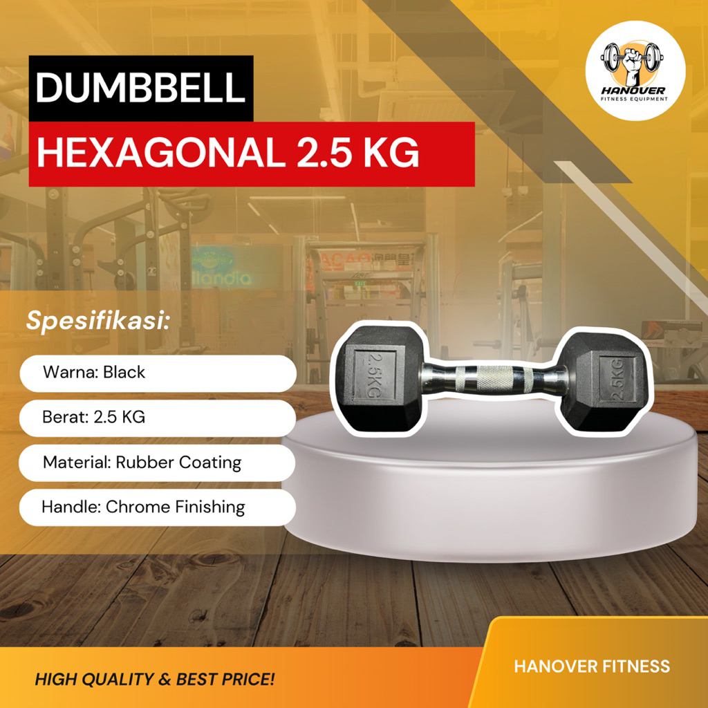 HANOVER FITNESS | Hexagonal dumbbells 2.5 kg ORIGINAL IMPORTED ...