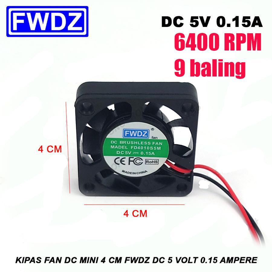 Mini DC Fan 4 cm FWDZ DC 5 Volt 0.15 Ampere USB 5v 2pin cooling fan ...