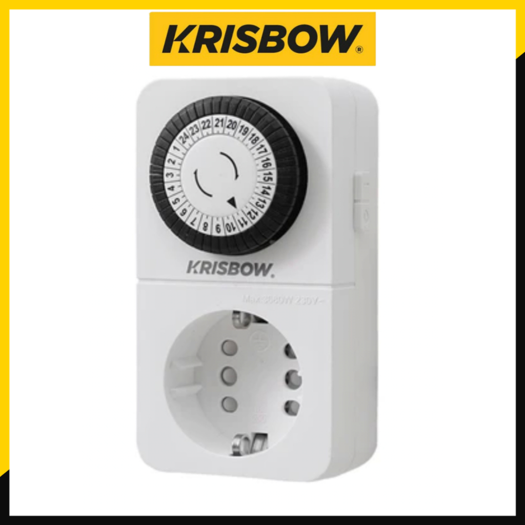 Krisbow Mechanical Timer Socket with Socket Combination | Shopee Malaysia