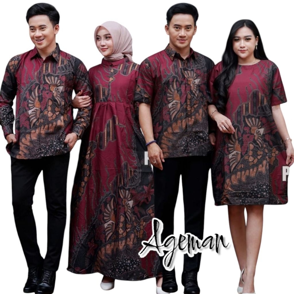 Maroon Fighting || Family couple Batik clothes Batik family uniforms ...