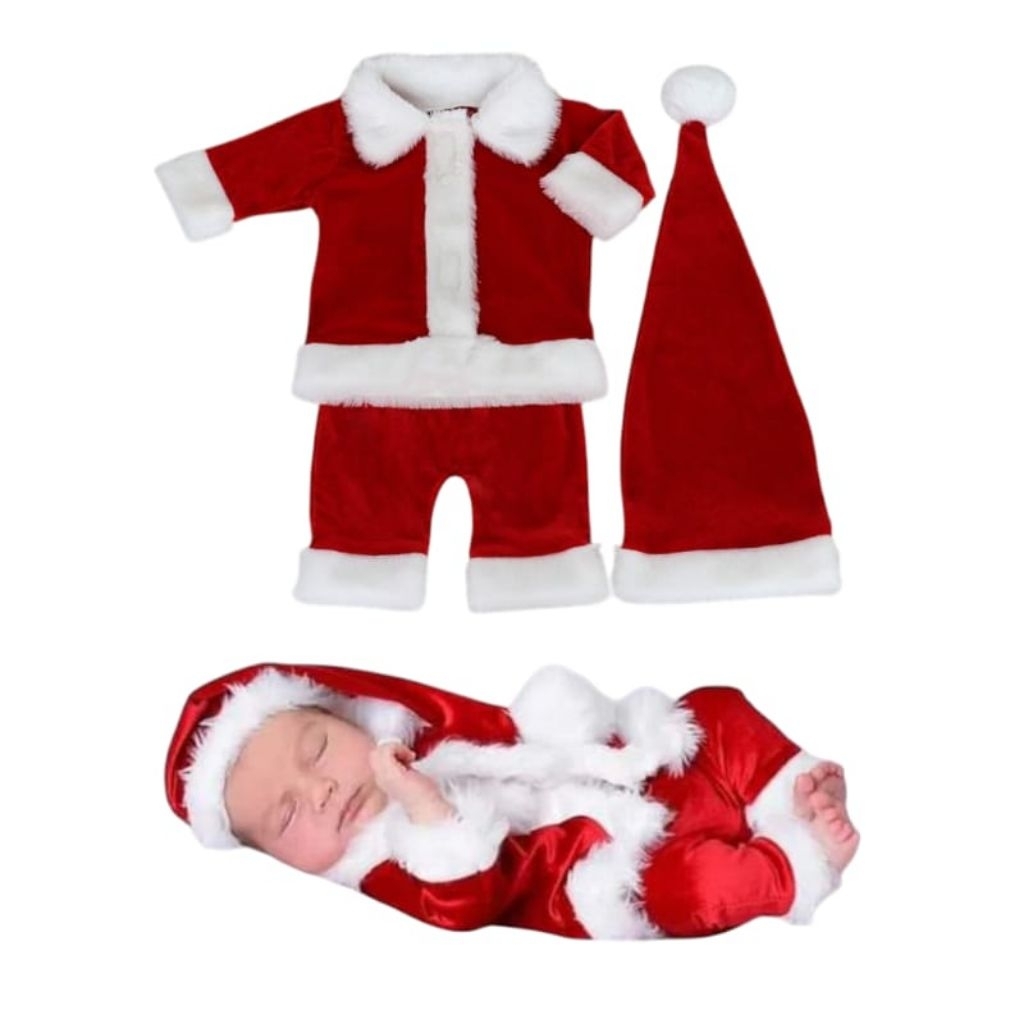 Santa Claus Baby Christmas Costume Newborn Photography Santa Claus Baby ...