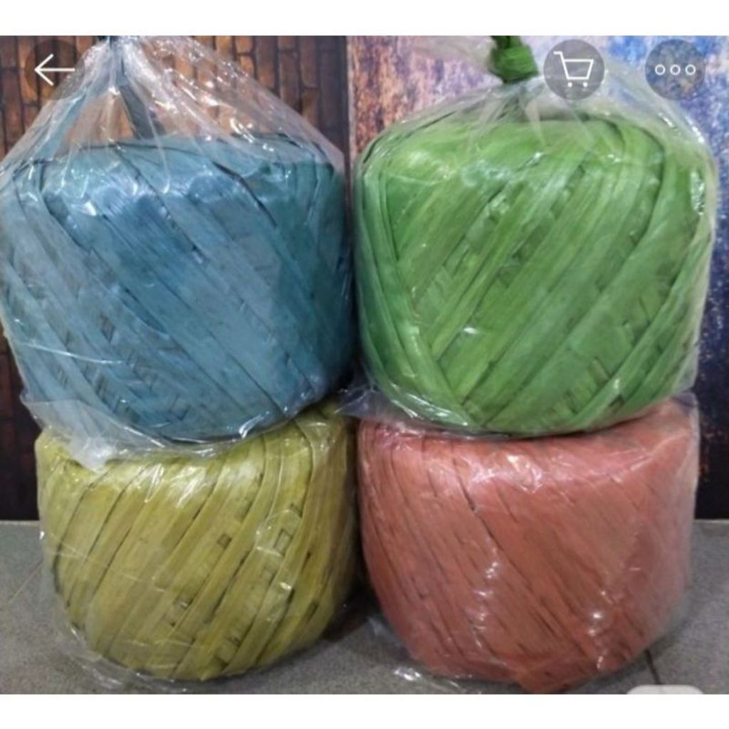 ORIGINAL WEIGHT ROLLED RAFIA PLASTIC ROPE 1 KG (1000 GRAM) | Shopee ...