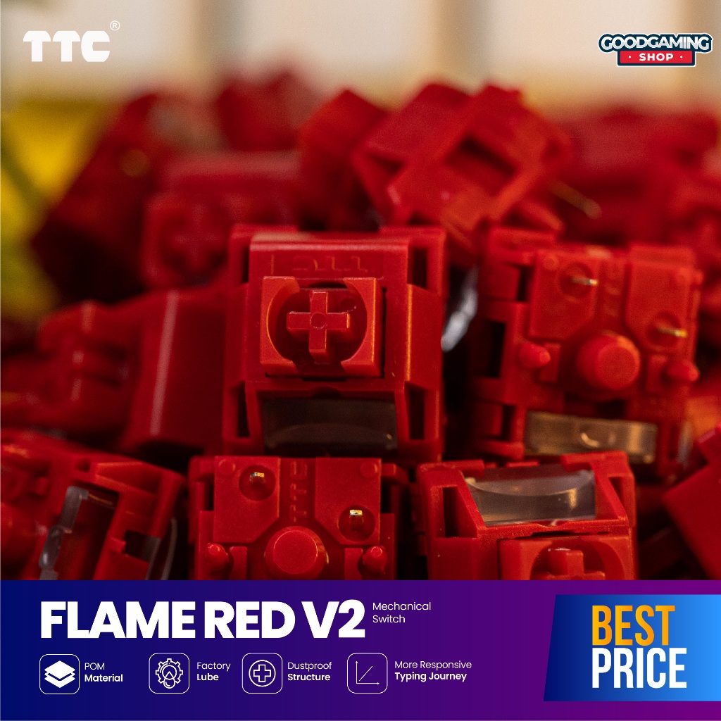 TTC Flame Red V2 Switch (Linear - PCB Mount) | Shopee Malaysia