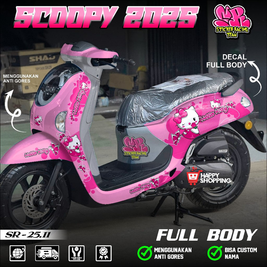 Latest 2025 Honda Scoopy Full Body Decal Sticker 2025 Scoopy Full Body ...