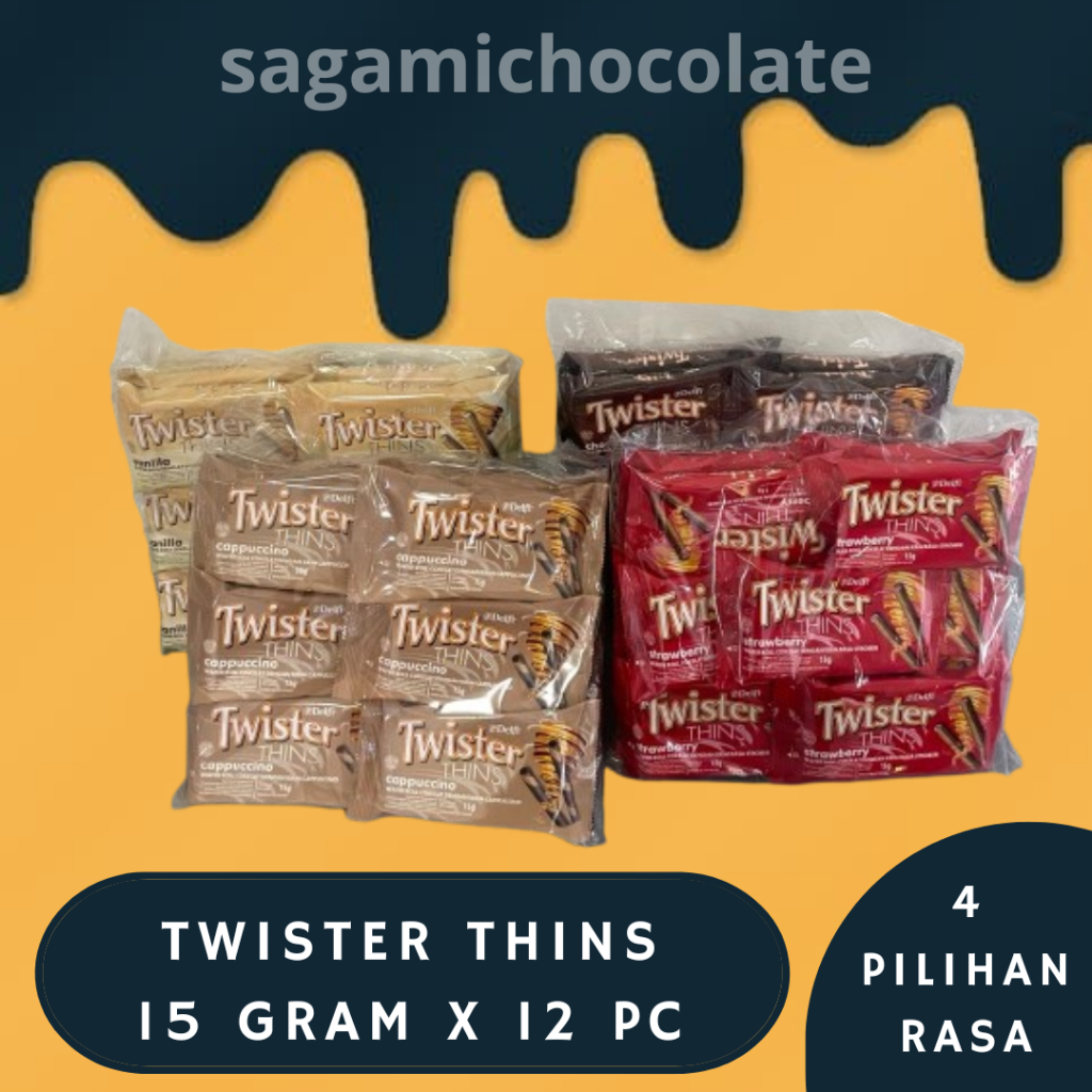 DELFI TWISTER THINS 15 GR (1 BAG / 12 PC) / THINS TWISTER BISCUITS ...