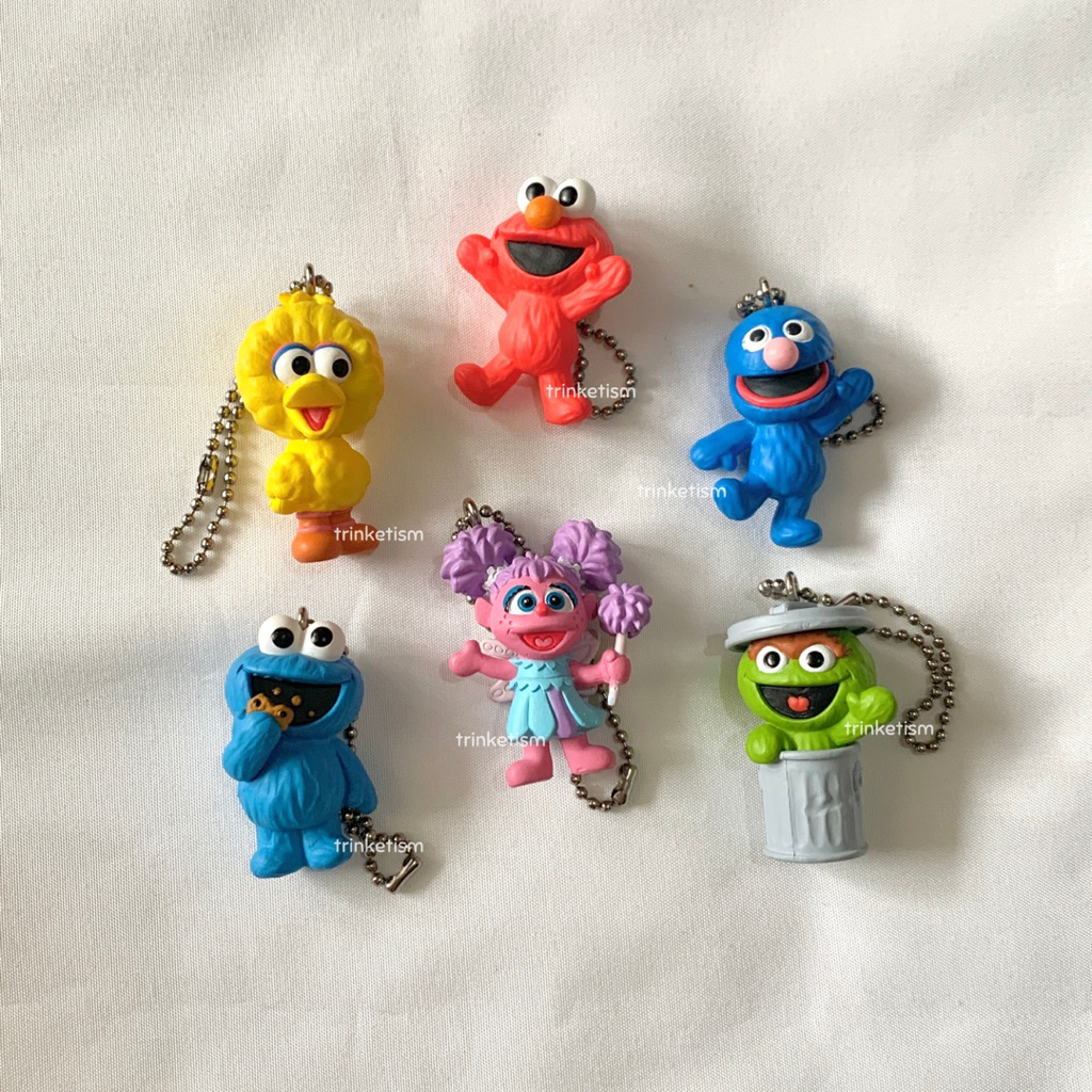 Sesame street figure miniature keychain gachapon original Japan trinket ...