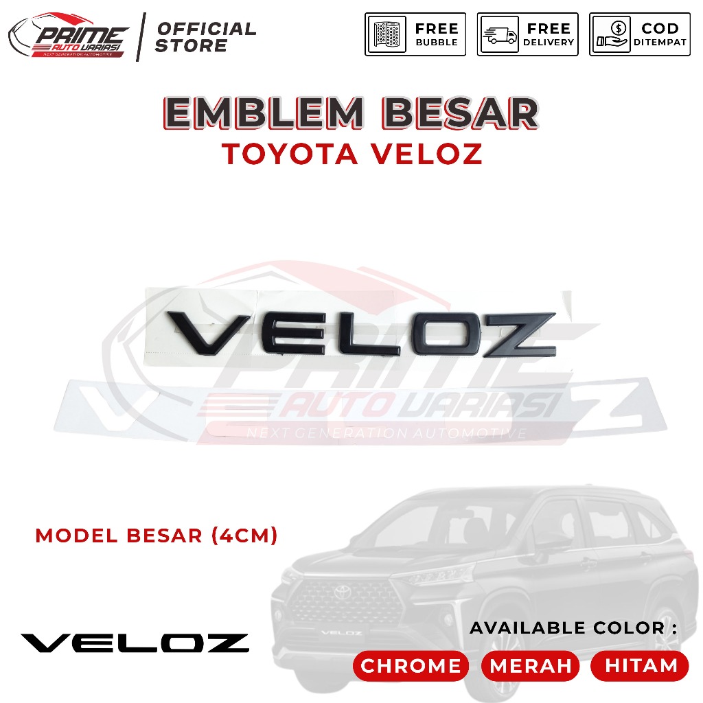 MESIN ALL NEW TOYOTA VELOZ engine hood Emblem - BLACK | Shopee Malaysia