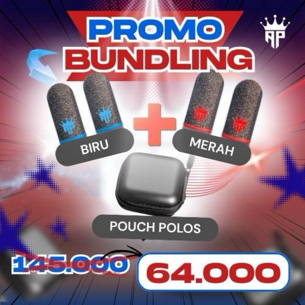 MERAH Red & Blue AP King Duo Gaming Thumb Cover Bundling Package Free ...