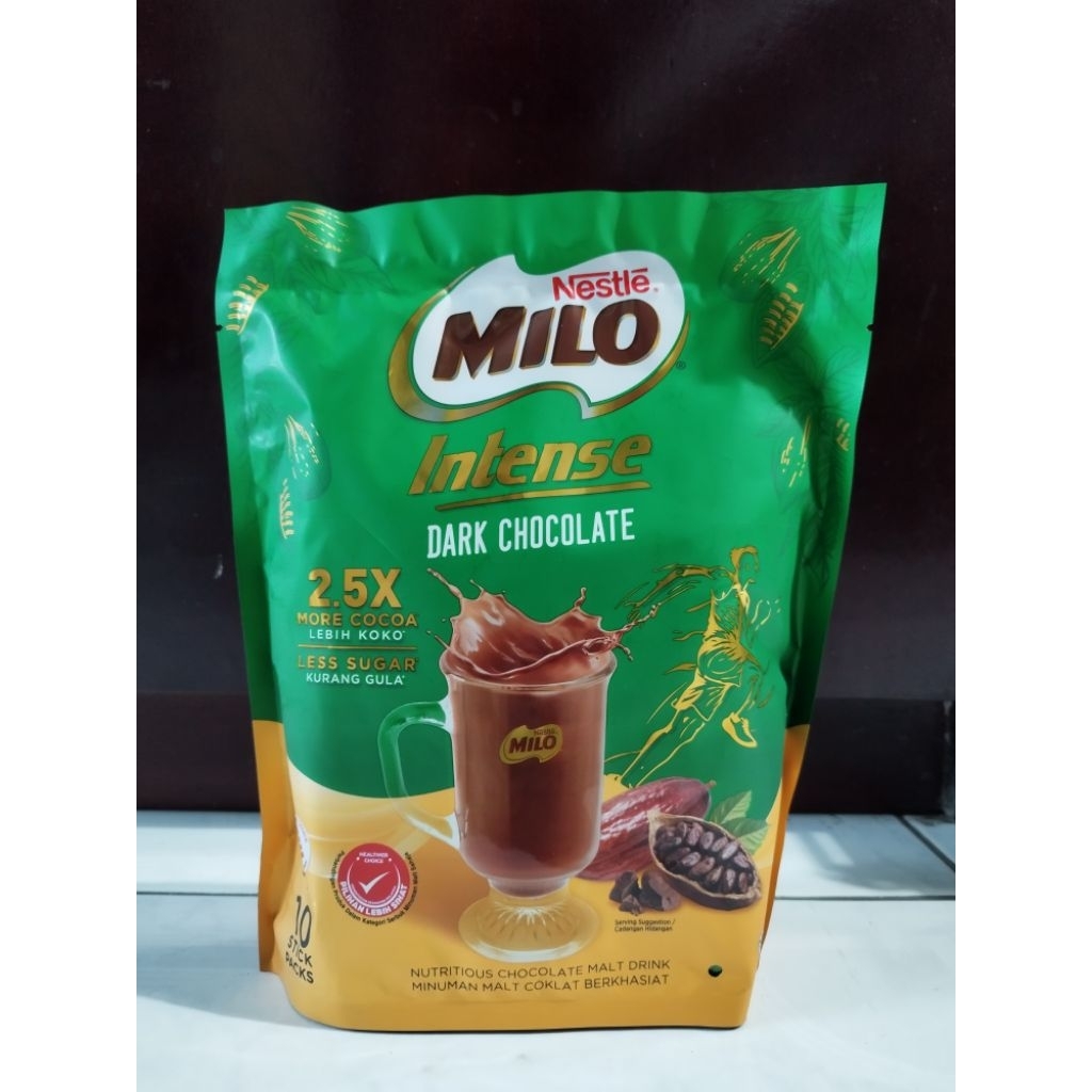 Milo Intense Dark Chocolate Less Sugar Original Nestle Malaysia 10 ...