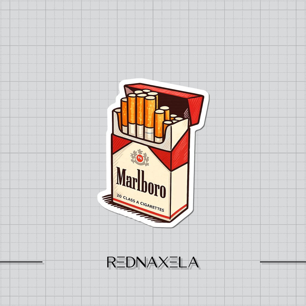 Vinyl Pack of Marlboro Sticker Outdoor Suitcase Sticker Waterproof ...
