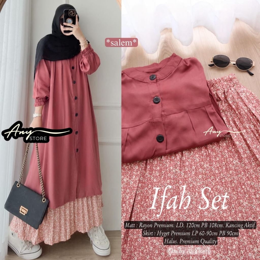 Ifah Plisket Plisket Set (Any) | Shopee Malaysia