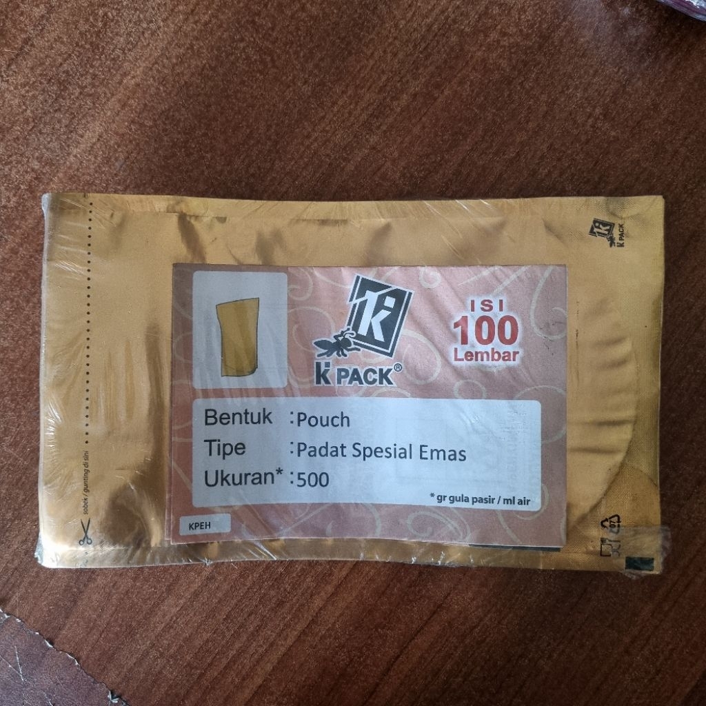 Standing Pouch K-PACK SPECIAL SOLID GOLD GOLD 500Z Packaging (NO ZIPPER ...
