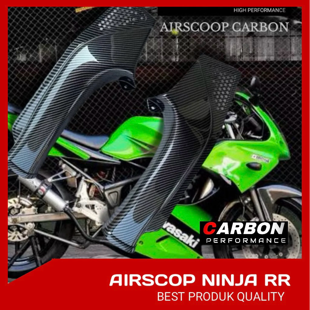 NINJA RR OLD CARBON GLOSSY AIRSCOOP WING COVER SET LEFT RIGHT ️air ...