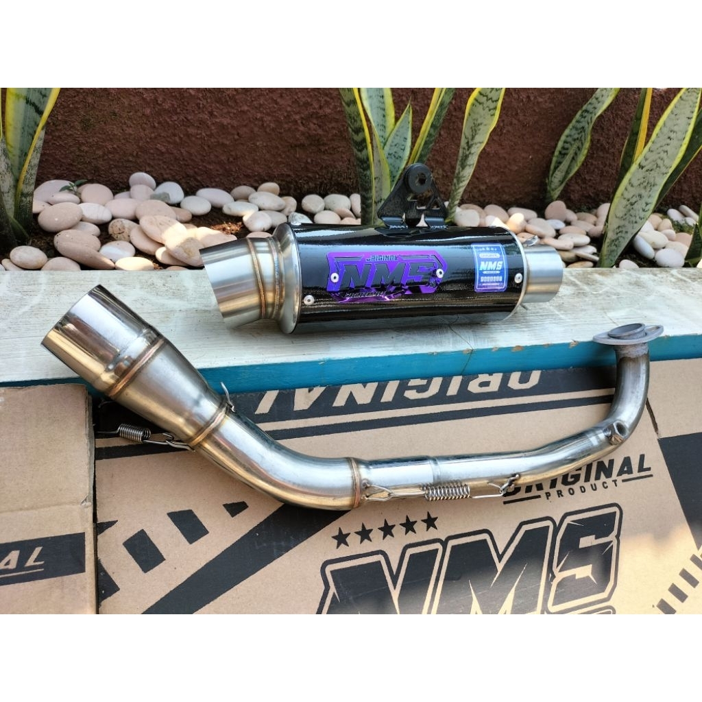 NMS RACING exhaust model CP3 black cotting inlet 50mm pnp vario160 ...