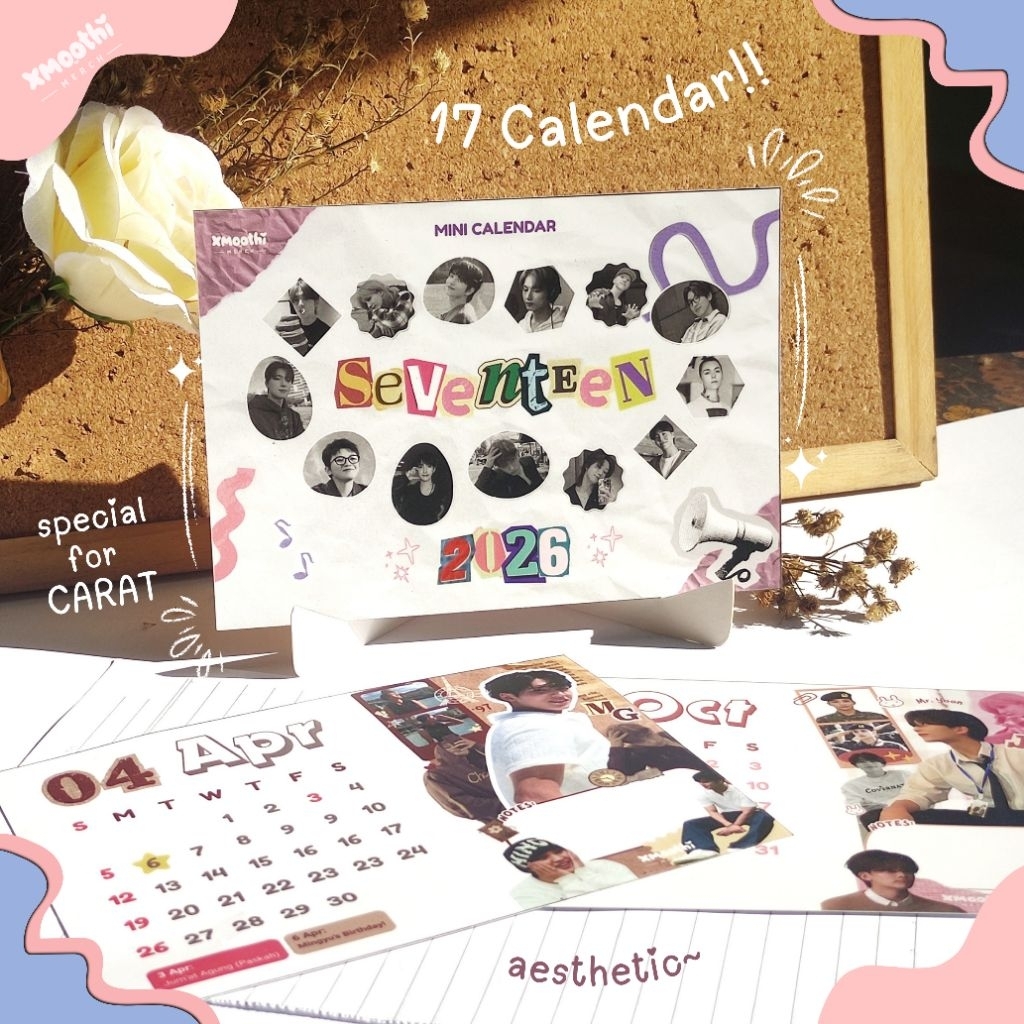 SEVENTEEN 2026 CALENDAR - SEVENTEEN 2026 CALENDAR - Aesthetic Desk ...