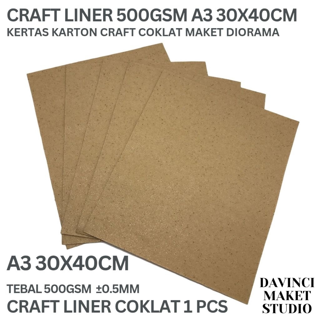 (A3) CRAFT LINER CARTON KONSTRUK Paper 500 gsm Thick Model Material ...