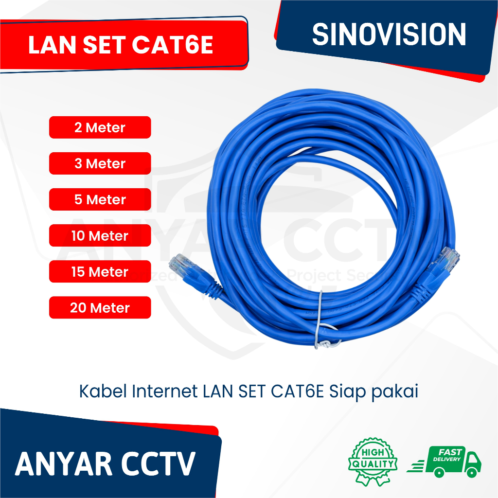 LAN Cable Set CAT6E 2M/3M/5M/10M/15M/20M LAN Cable CAT6E 2M/3M/5M/10M ...