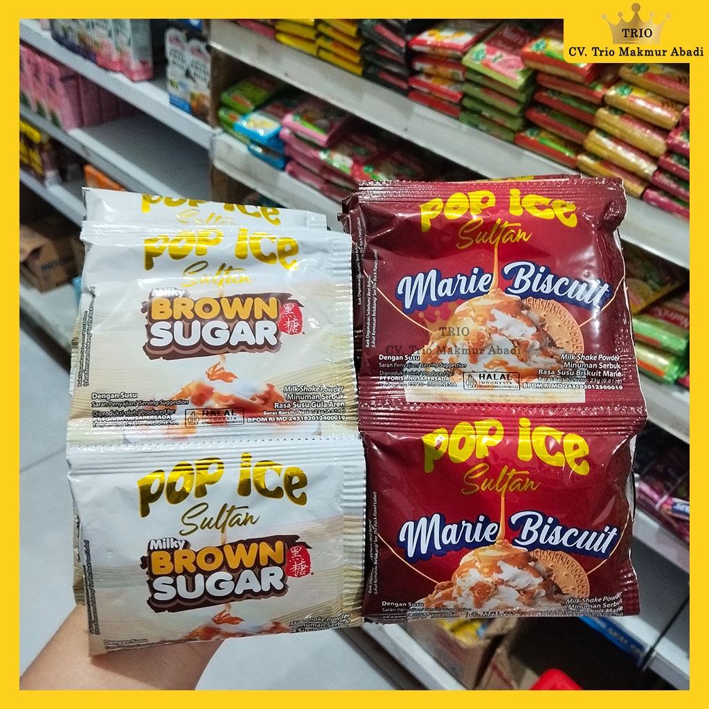 Pop Ice Sultan Marie Biscuit / Milky Brown Sugar 23g Pack of 10 Sachets ...