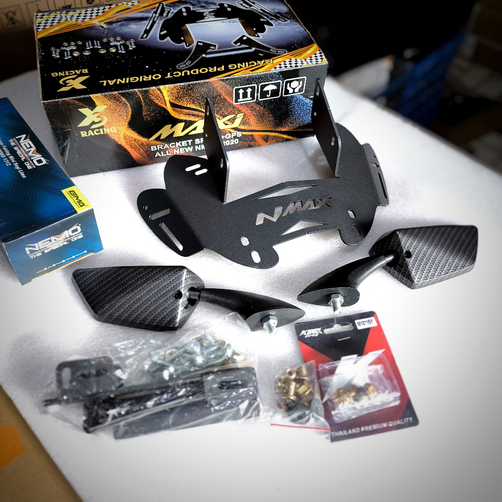 Premium Package! 1312 Carbon Nemo Mirror & Bracket / Serpo V2 Breket ...