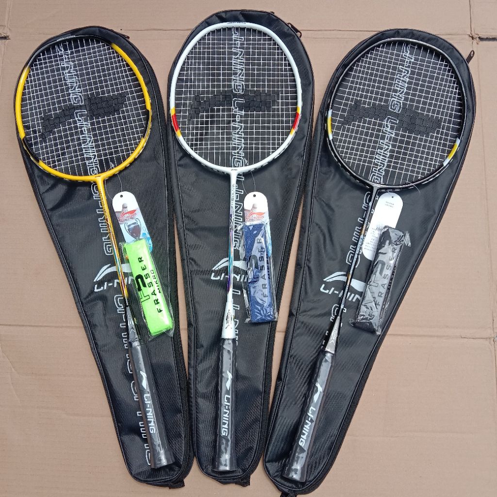 Badminton racket lining with pbsi logo, ready to use, contains 1 racket ...