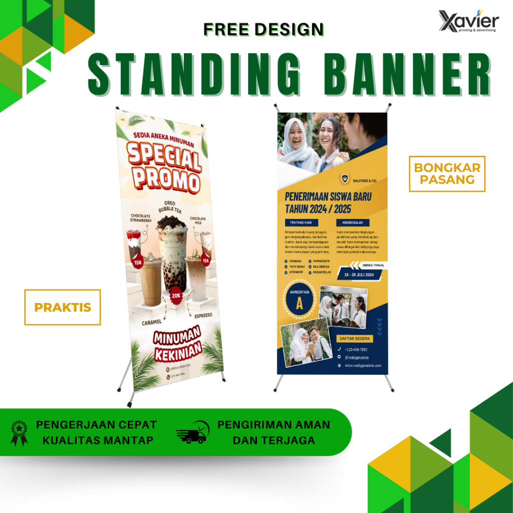 PRINT X BANNER Y BANNER STANDING WATERPROOF DISASSEMBLY FREE DESIGN ...
