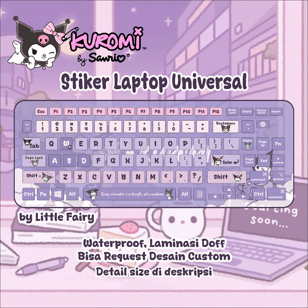 [Little Fairy] Universal Laptop Keyboard Stickers Sanrio Cinnamoroll ...