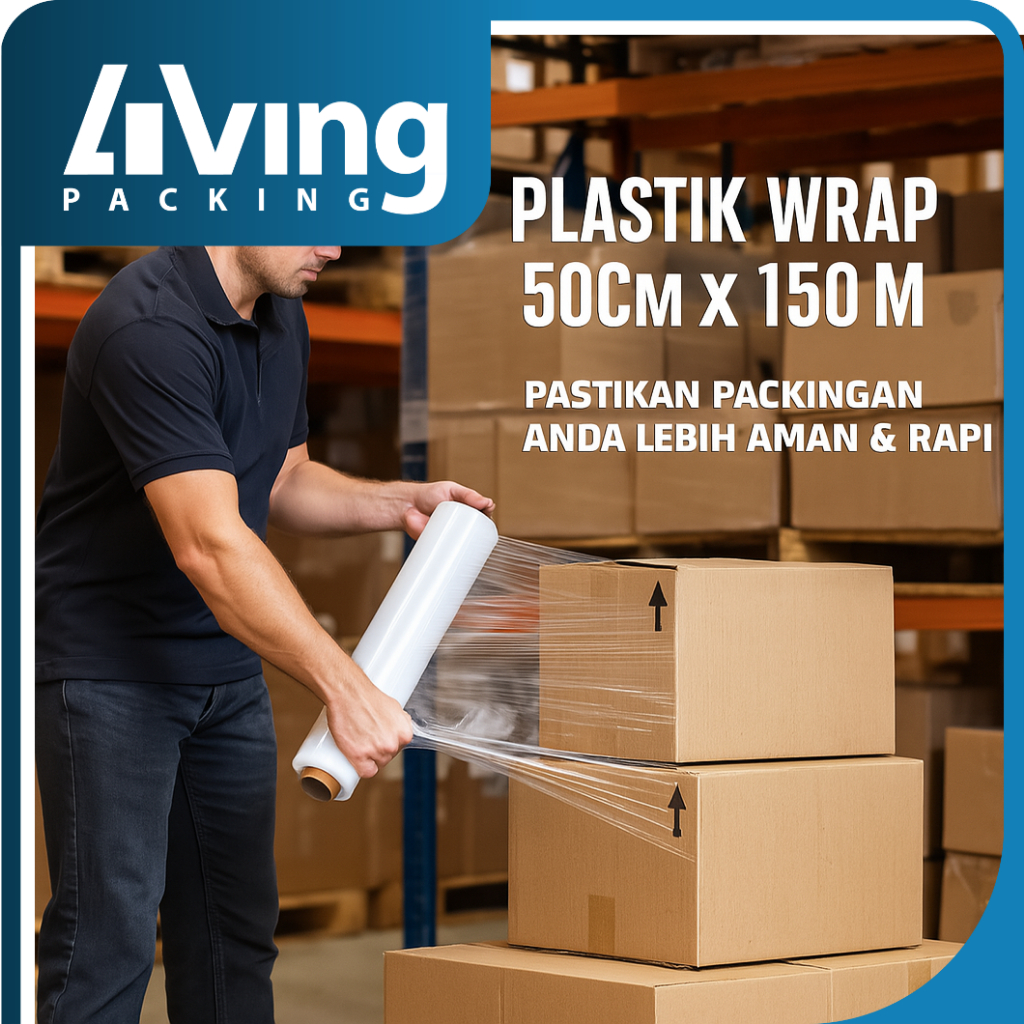 Plastic Wrap Delkowrap 50cm x 150m – Strong Waterproof Plastic Wrapping ...