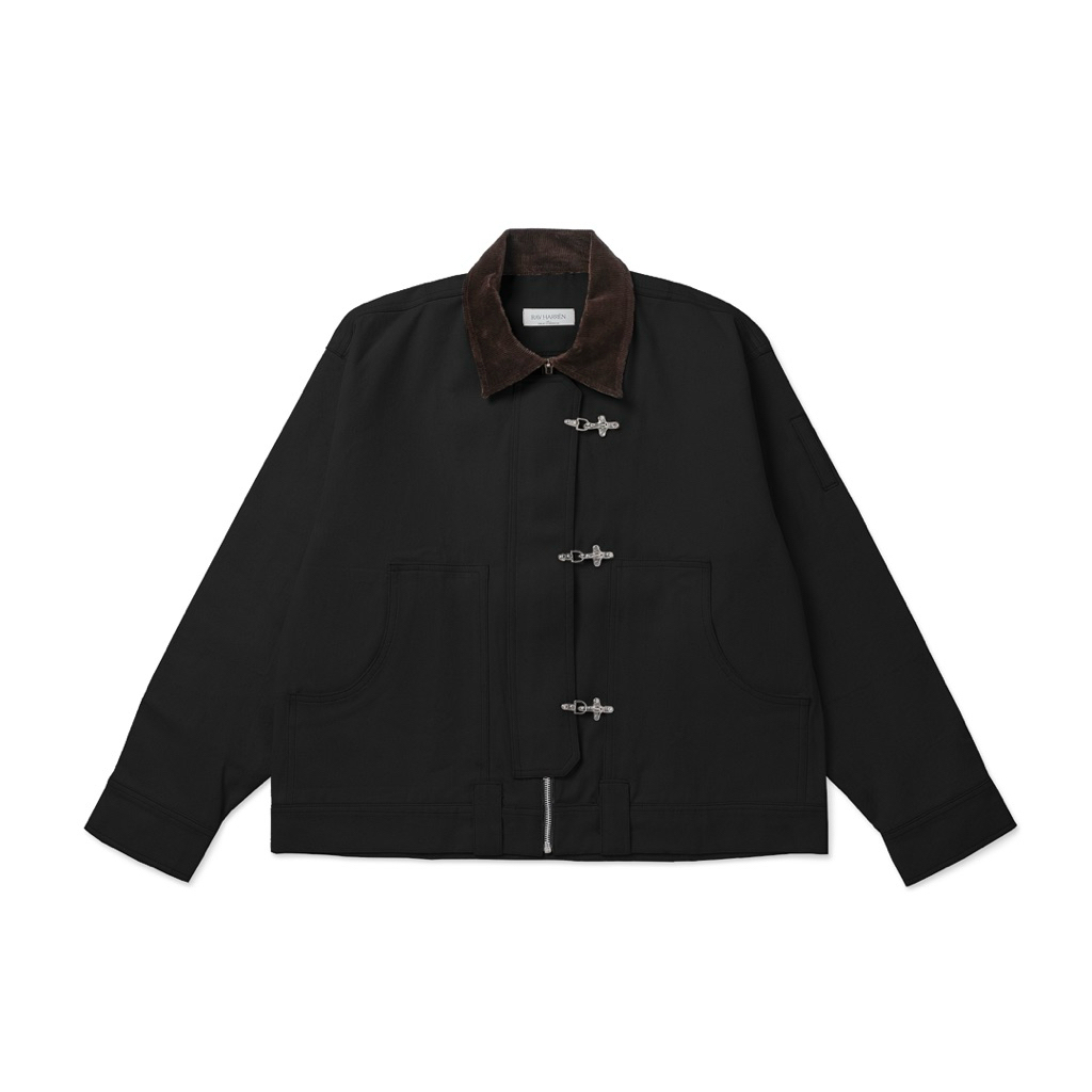 RAV 009 BLACK FIREMAN CLASP JACKET | Shopee Malaysia