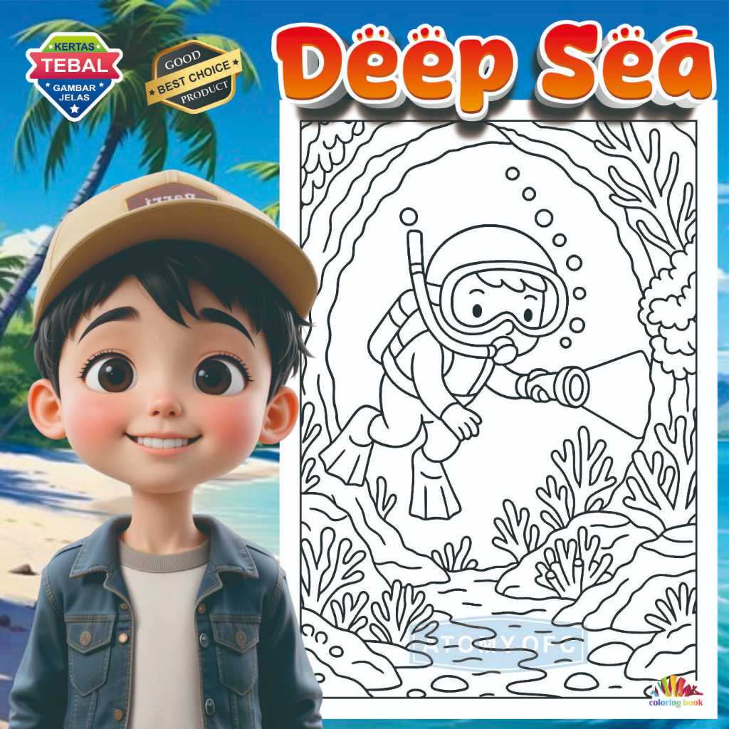 COLORING PAPER / COLORING / DRAWING PAPER / DEEP SEA / COLORING PAPER ...