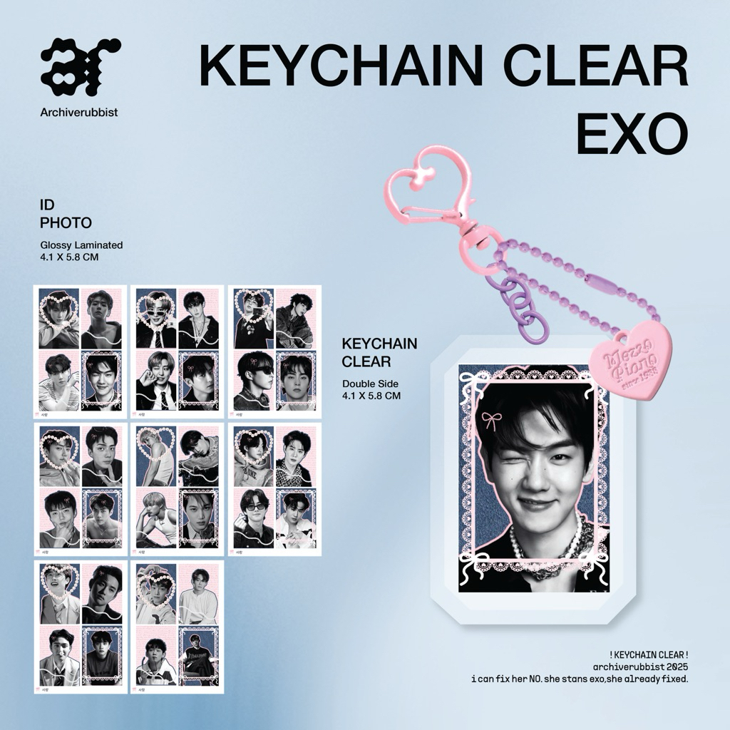 GANTUNGAN KEYCHAIN CLEAR KPOP EXO | EXO KEYCHAIN / EXO CHANYEOL BAG ...