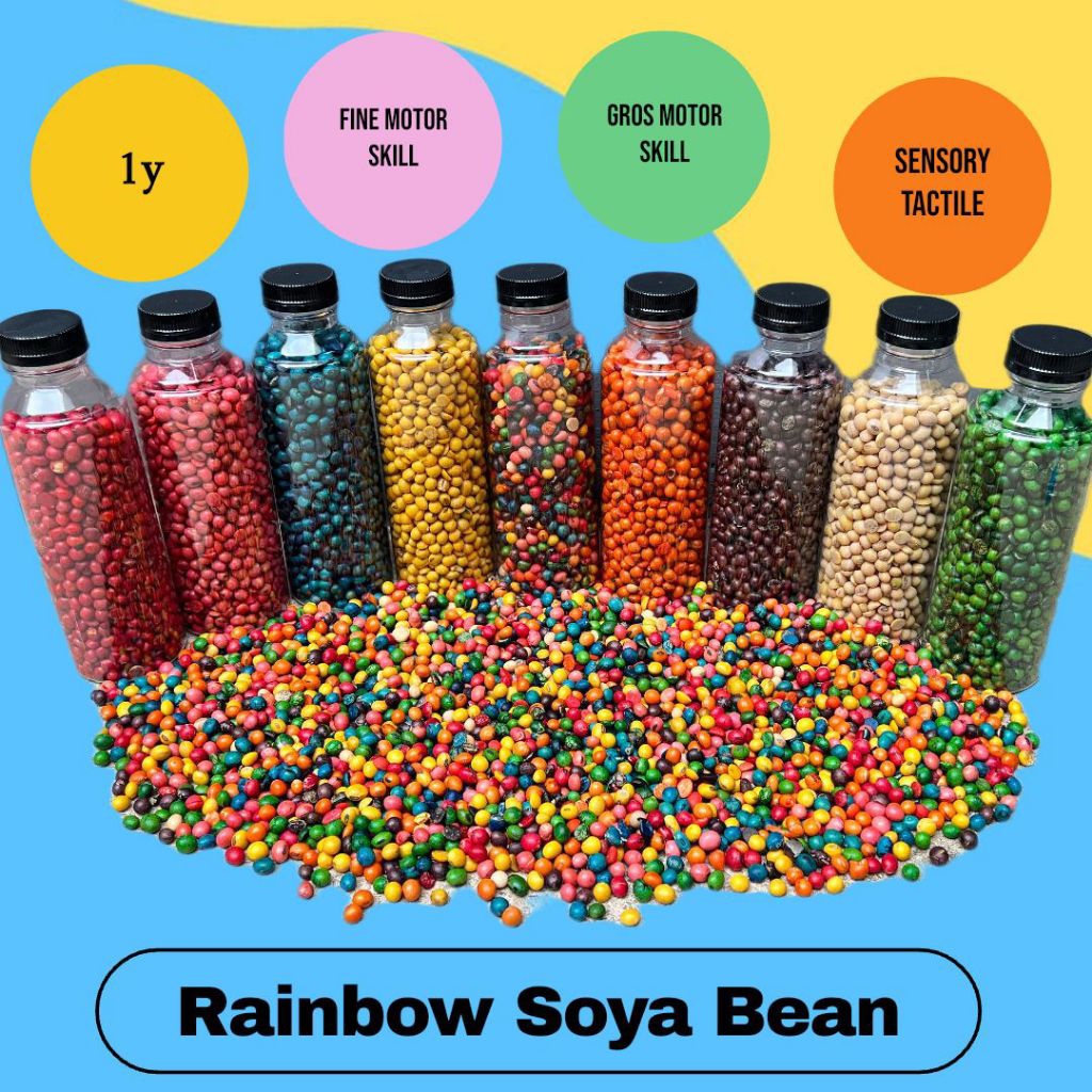 Rainbow Soya Bean Sensory Toys Children's Sensory Toys Colorful Soybean ...