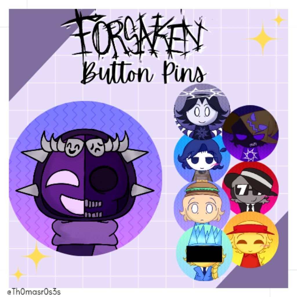[OPEN || AVIALABLE] Roblox FORSAKEN Button Pins | Shopee Malaysia