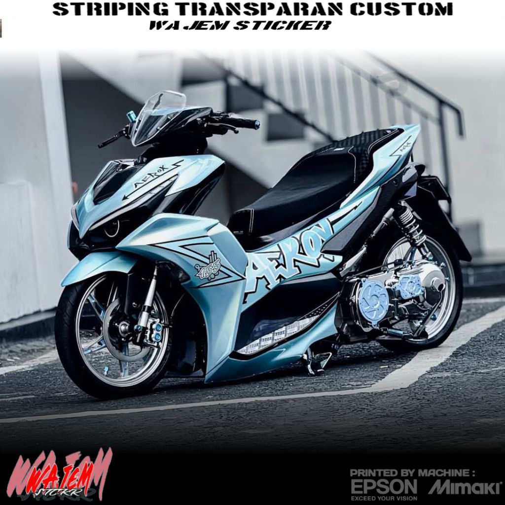 TRANSPARENT STRIPING ALL NEW AEROX 155 CONNECTED NVX 155 AEROX V2 ...