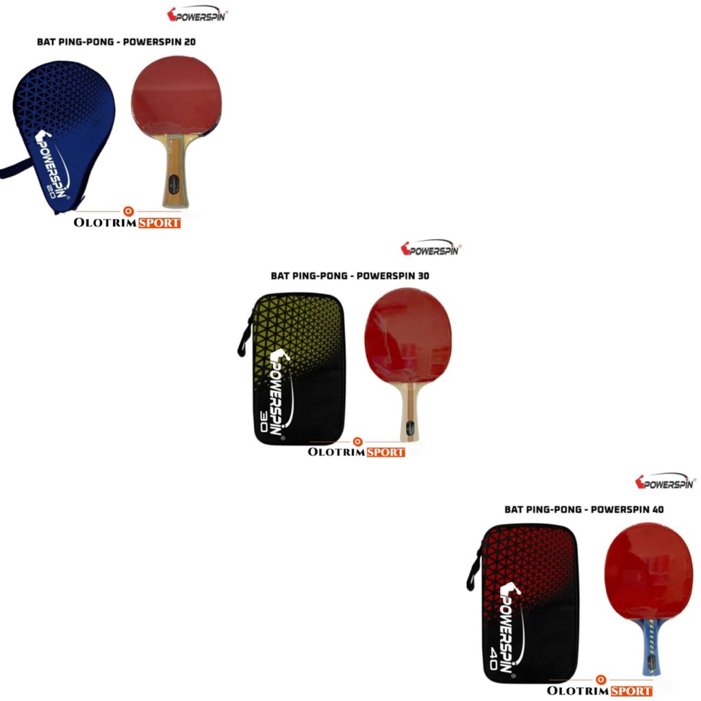 Bat Ping Pong POWER SPIN 20 30 40 Free Cover Original | Shopee Malaysia