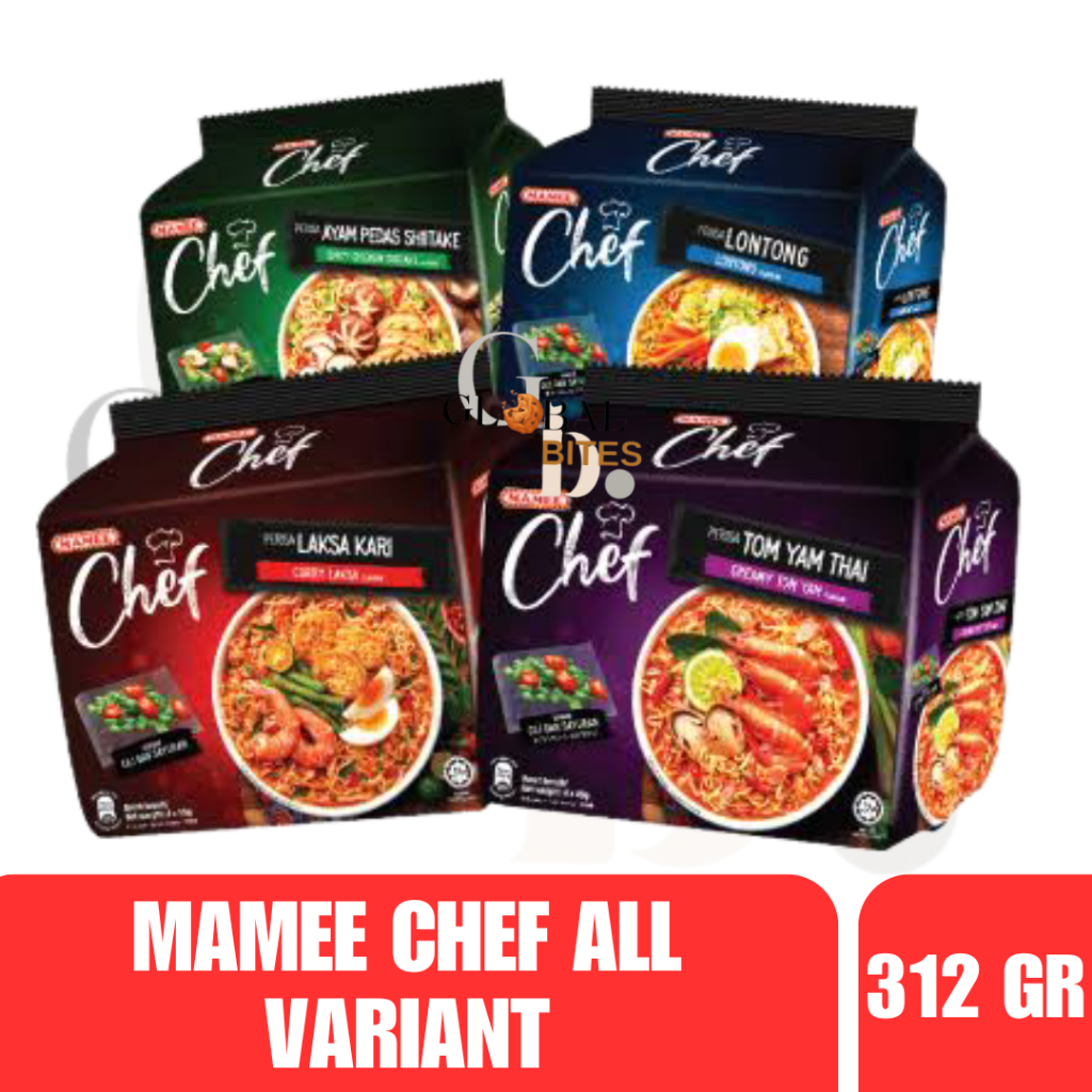 Mamee Chef Malaysian Instant Noodles Pack Lontong Tom yam Laksa Spicy ...