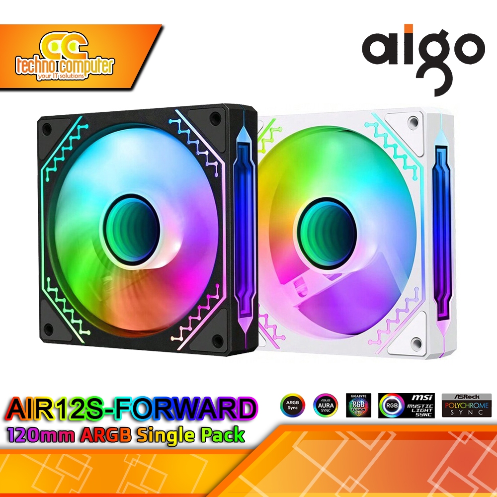 AIGO AIR12S CASING Fan - 120mm Single Pack ARGB Fan | Shopee Malaysia