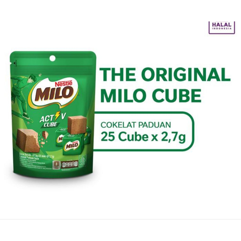 MILO ACTIV ENERGY CUBE Netto CANDY: 67.5g / Contains 25 Blocks | Shopee ...