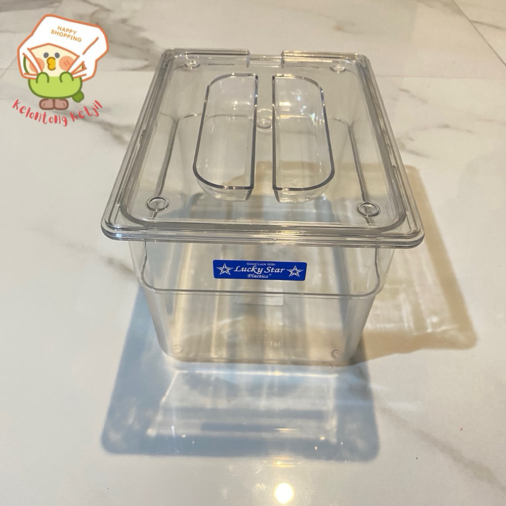 LUCKY STAR - ALINA 2500ml Acrylic Food Pan with Topping Container, BPA ...