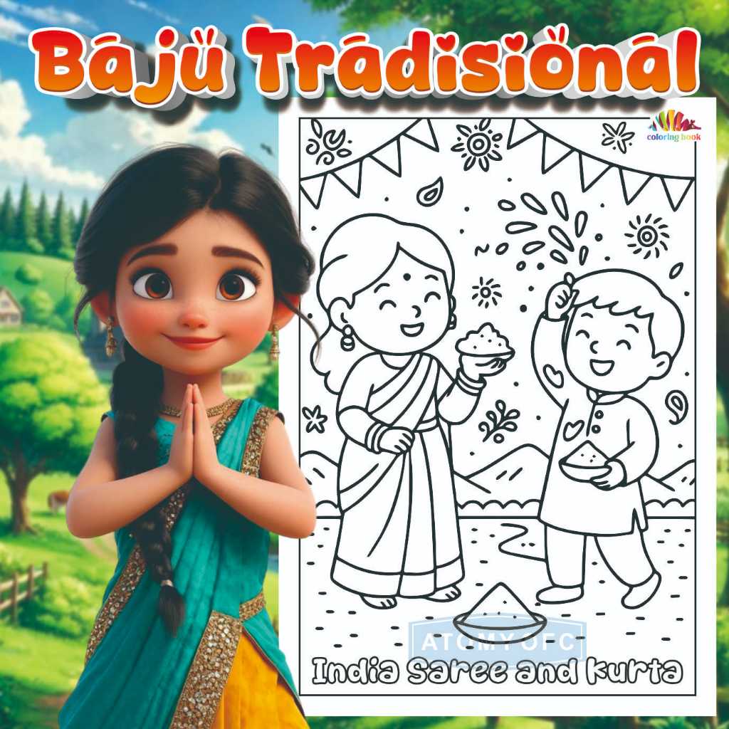COLORING PAPER / COLORING / DRAWING PAPER / TRADITIONAL CLOTHING ...