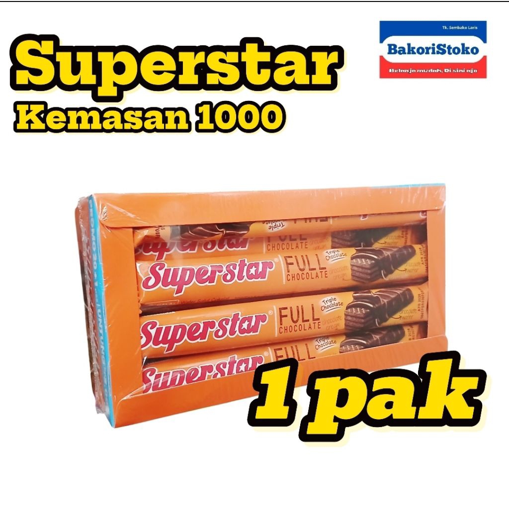 Superstar Chocolate-Coated Wafers 1 box Contains 20 / Superstar Wafer ...