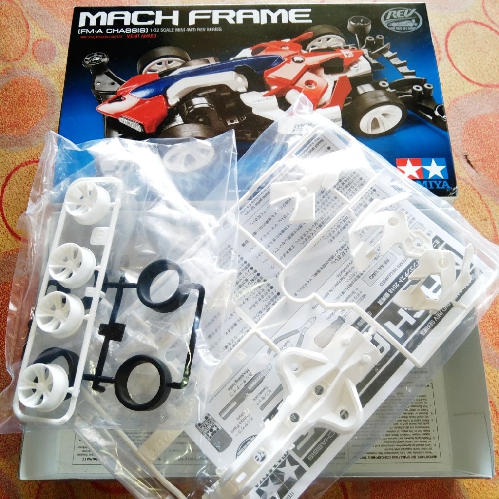 Original Tamiya Mach Frame Body + Sticker + Super Hard Tires + Rims ...