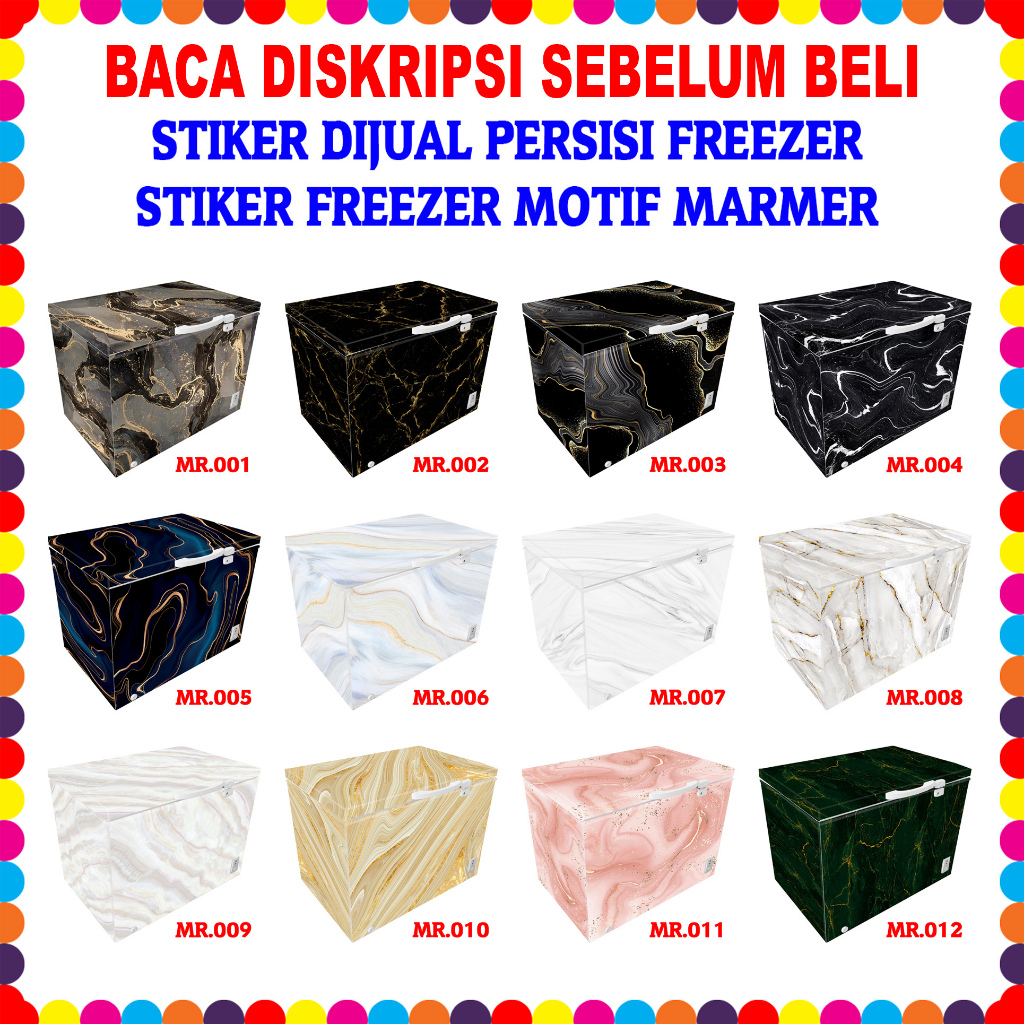 FREEZER REFRIGERATOR STICKER 300 Lt MARBLE MOTIF | Shopee Malaysia