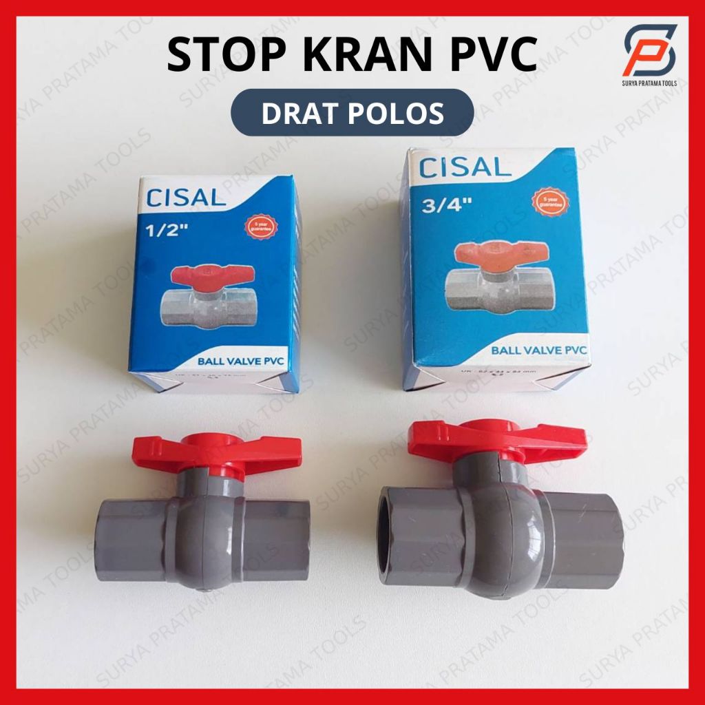 PVC Stop Valve 1/ 2" 3/ 4" Inch CISAL Ball Valve Plastic Stop Valve ...